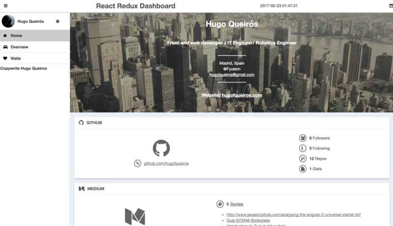 Hugo Queiros Front-end Web Developer - personal website